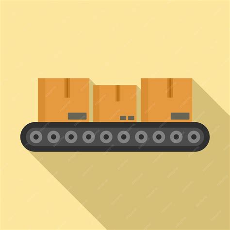Premium Vector Parcel Assembly Line Icon Flat Illustration Of Parcel