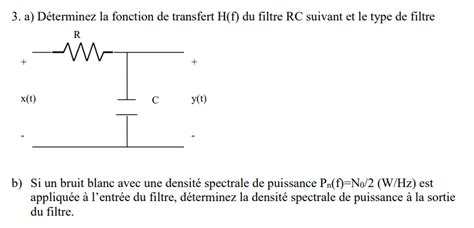 Solved A Determine The Transfer Function Hf Of The Following Rc Filter Course Hero