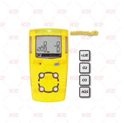 Détecteur 4 Gaz GasAlert Microclip X3 O2 H2S K2group Distribution