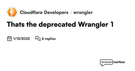 Thats The Deprecated Wrangler 1 Cloudflare Developers