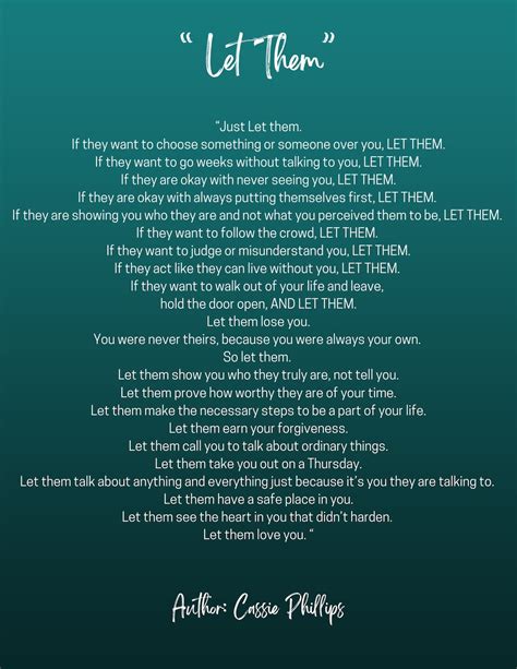 Let Them Poem 85x11 Digital Print Etsy