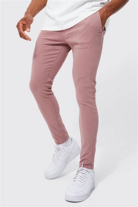 Fixed Waist Stretch Skinny Chino Boohoo Uk