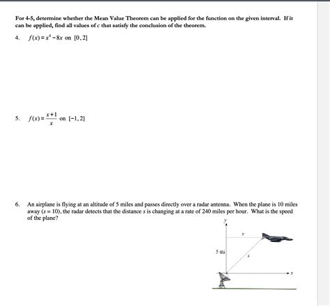 Solved For 4 5 Determine Whether The Mean Value Theorem Chegg