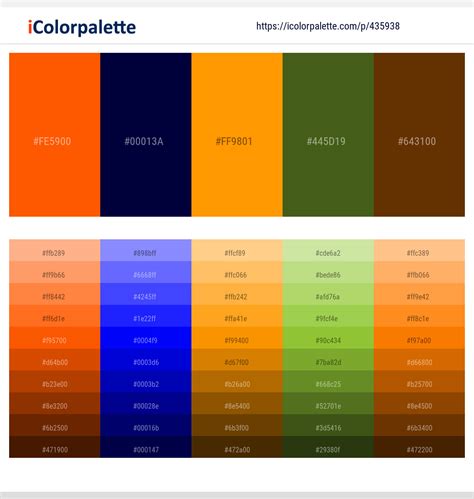 78 Navy And Dark Orange Color Palettes And Gradient Ideas Icolorpalette