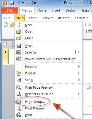 Where Is Page Setup In Office And