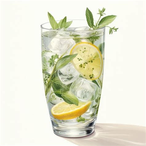 Premium Ai Image A Glass Of Lemonade Featuring A Slice Of Lemon And