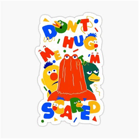 Dont Hug Me Im Scared Sticker Dhmis Sticker Dhmis Etsy