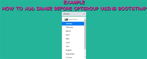 How To Add An Image Before The Optgroup Label Using Bootstrap Online