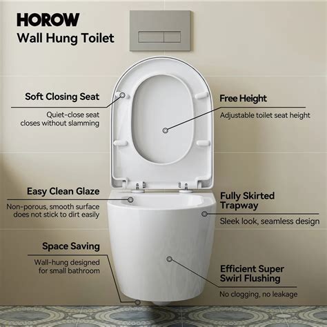 Horow Tg03w Wall Mounted Toilet W Power Flush Free Shipping