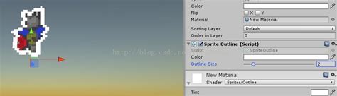 【unityand2dandspriteand描边and特效andshader】2d25d像素图片描边特效实现spriterenderer 外描边效果