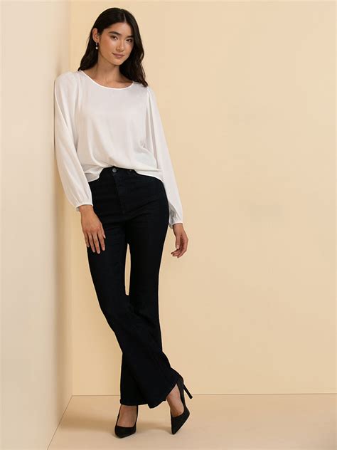 Long Sleeve Scoop Neck Blouse Rickis