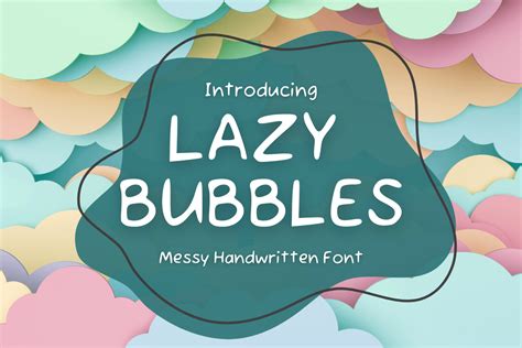 Lazy Bubbles Font By Remi Creations · Creative Fabrica