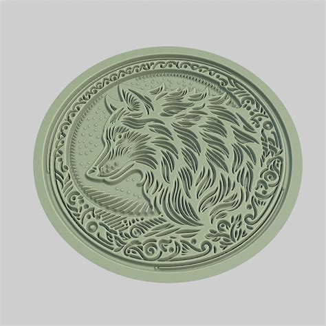 3d File Wolf Medallion Wolf 3d Print Model 🐺 ・template To Download And