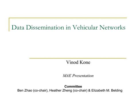 Ppt Data Dissemination In Vehicular Networks Powerpoint Presentation