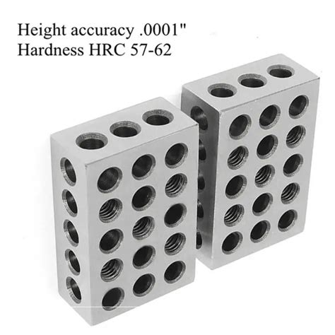 2pcs Hardened Steel 1 2 3 Blocks 00001 Precision Matched Machinist