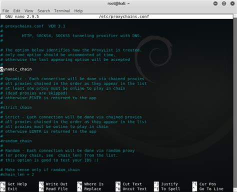 How To Configure Proxychains In Kalilinux Via Terminal Cristian Thous