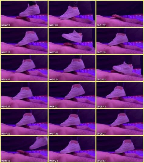 Ballbustextreme095 Tamy Starly Shoejob Cock Crush In White Sneakers