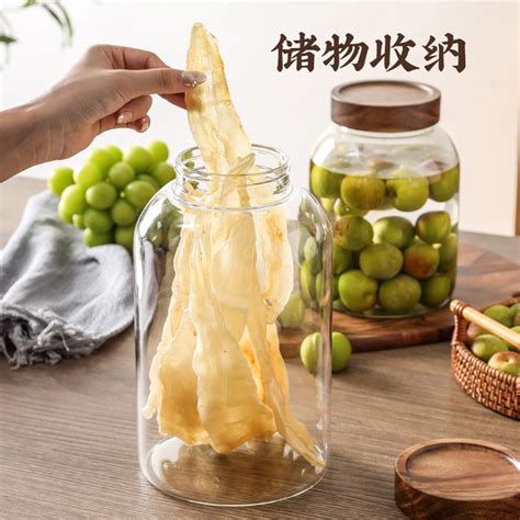 华派玻璃密封罐储物罐食品杂粮储物罐厨房带盖茶叶罐青梅泡酒罐瓶 虎窝淘