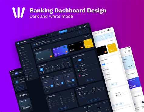 Banking Dashboard Design White And Dark Mode Behance