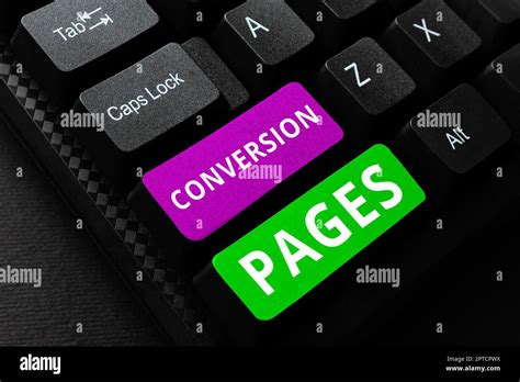 Sign Displaying Conversion Pages Business Showcase Official Graphical