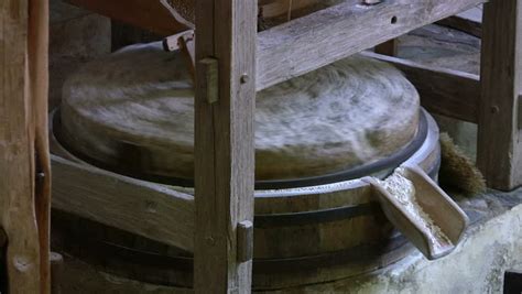 Video Grist Mill Grinding Stones Old Stock Footage Video 100 Royalty