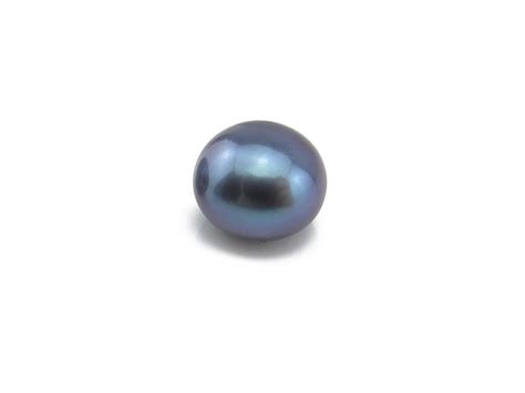Freshwater Pearl Peacock Black Button Various Sizes Half Drilled