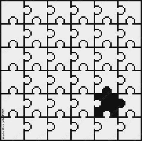puzzle piece pixel art style design for web sticker mobile app