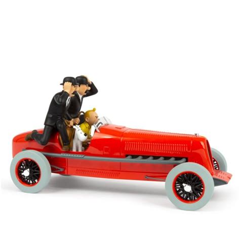 Tim Struppi Figur Auto Der Rote Rennwagen Moulinsart 44504