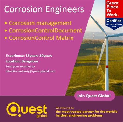 Great Opportunity For Corrosion Engineer Nibedita Mohanty