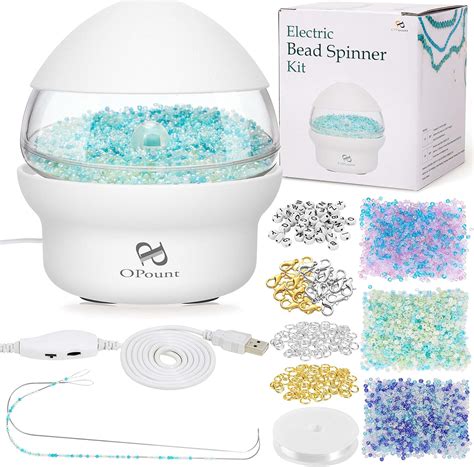 Pp Opount Electric Clay Seed Bead Spinner With 3171 Pcs Jewelry Beads Set Fast Beading Bead