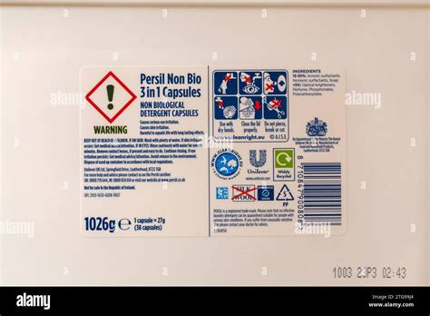 Persil Non Bio In Capsules Non Biological Detergent Capsules Stock Photo Alamy