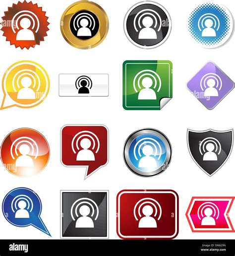 Wireless Man Icon Set Stock Vector Image And Art Alamy