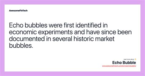 Echo Bubble Awesomefintech Blog