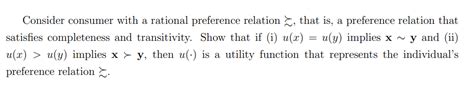 solved consider consumer with a rational preference relation