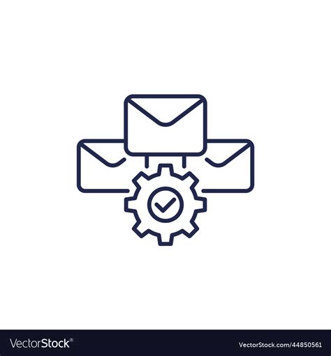 Email Automation Line Icon Royalty Free Vector Image
