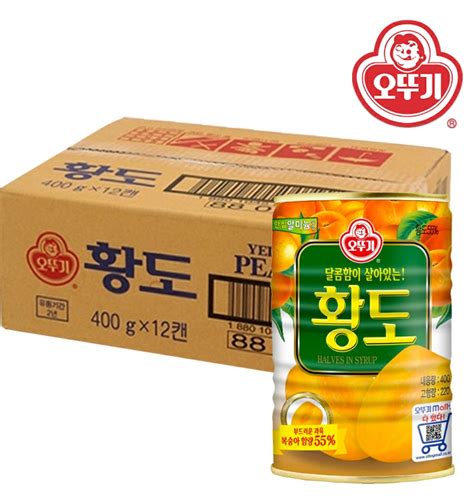 [오뚜기] 오뚜기 황도 복숭아 과일 통조림 400g 12개 티몬