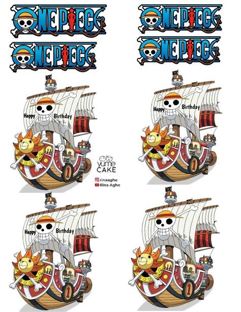 One Piece Topper Cake Printable One Piece Birthdays Happy Birthday