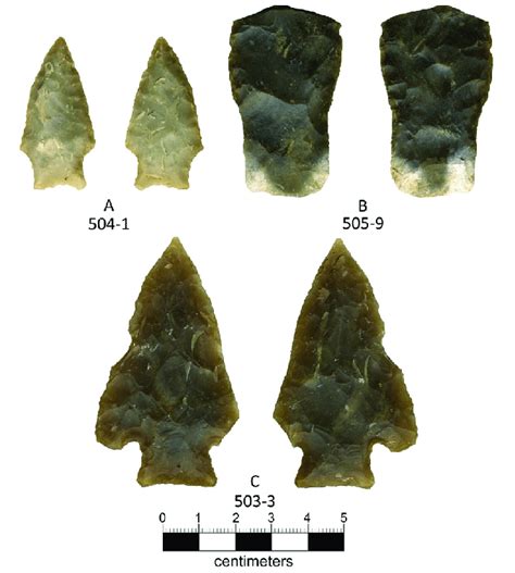 Three Projectile Points From Burial Excavation Download Scientific