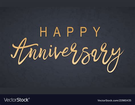 Happy Anniversary Lettering Royalty Free Vector Image