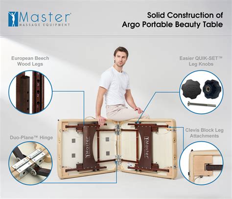 Master Massage 28 Argo Portable Massage Table Package In Black Uphols
