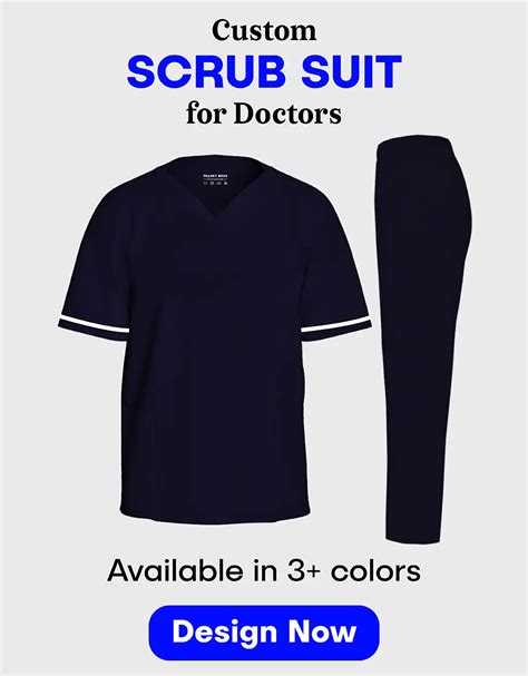 Buy Medical Scrubs For Doctors With Name 4 Pockets Franky Bros