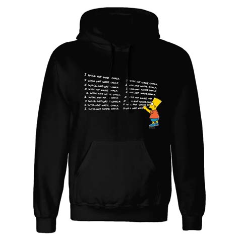 Die Simpsons Bart Simpson Kreidetafel Kapuzensweatshirt Für Erwachsene Disney Store