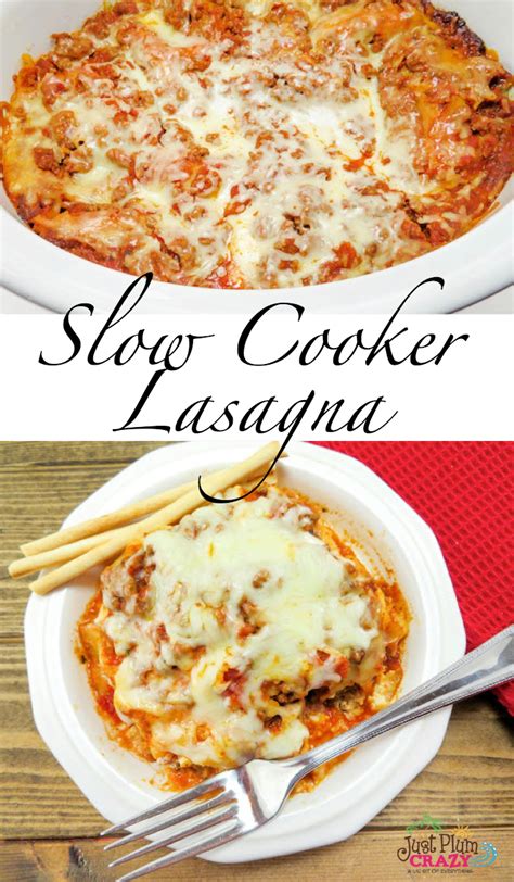 Delicious Slow Cooker Meat Lasagna Recipe Just Plum Crazy