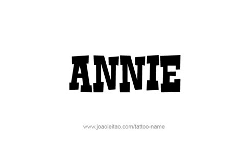 Annie Name Tattoo Designs