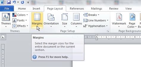 MS Word Page Setup Settings Typing Practices