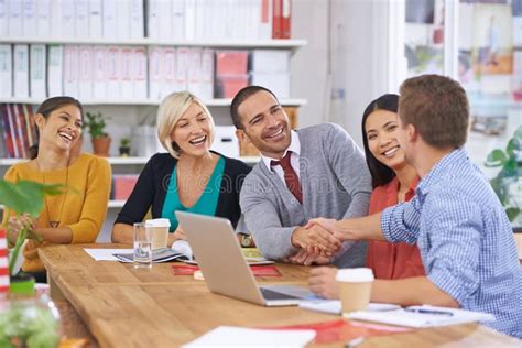 Business People B2b And Handshake For Onboarding In Office