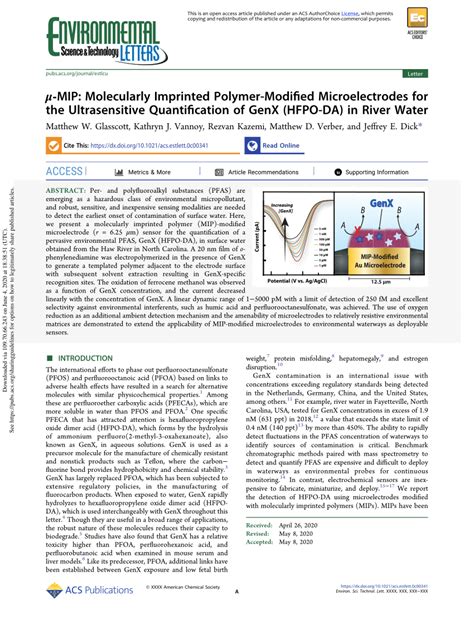 Pdf μ Mip Molecularly Imprinted Polymer Modified Microelectrodes For The Ultrasensitive