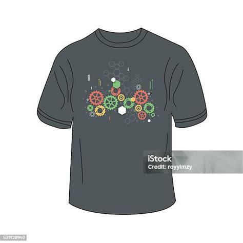 Desain Kaos Dengan Teknologi Abstrak Ilustrasi Vektor Ilustrasi Stok