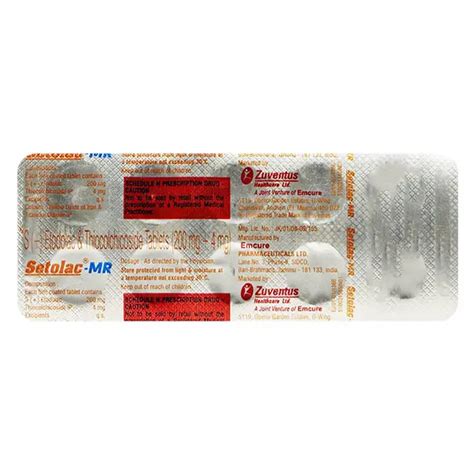 Setolac Mr 200mg4mg Tablet View Usage Side Effects Price And