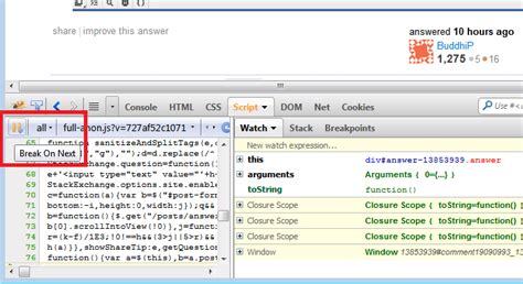Javascript Trace What Functions Are Fired From An Event Stack Overflow